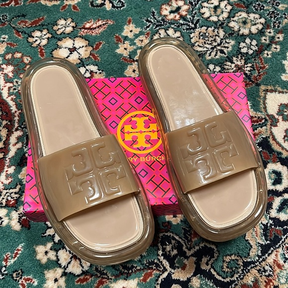 Tory Burch | Shoes | New Tory Burch Bubble Jelly Signature Slides ...